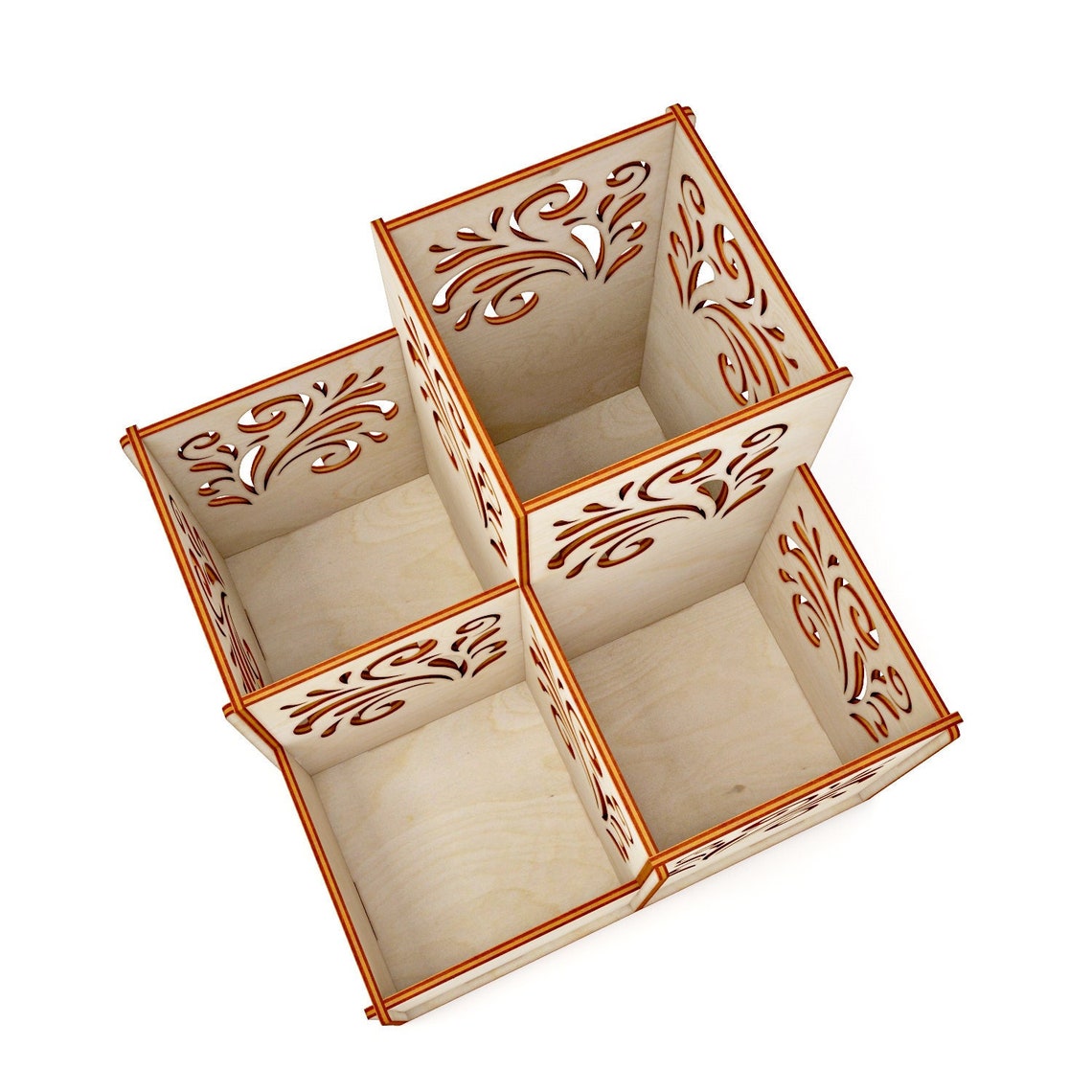 Pencil Holder Vector for CNC Svg Vector File Vector Cut File - Etsy