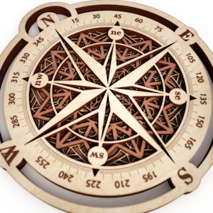 362-wooden Multilayer Compass, Home Decor, Wall Decor, Vector Svg ...