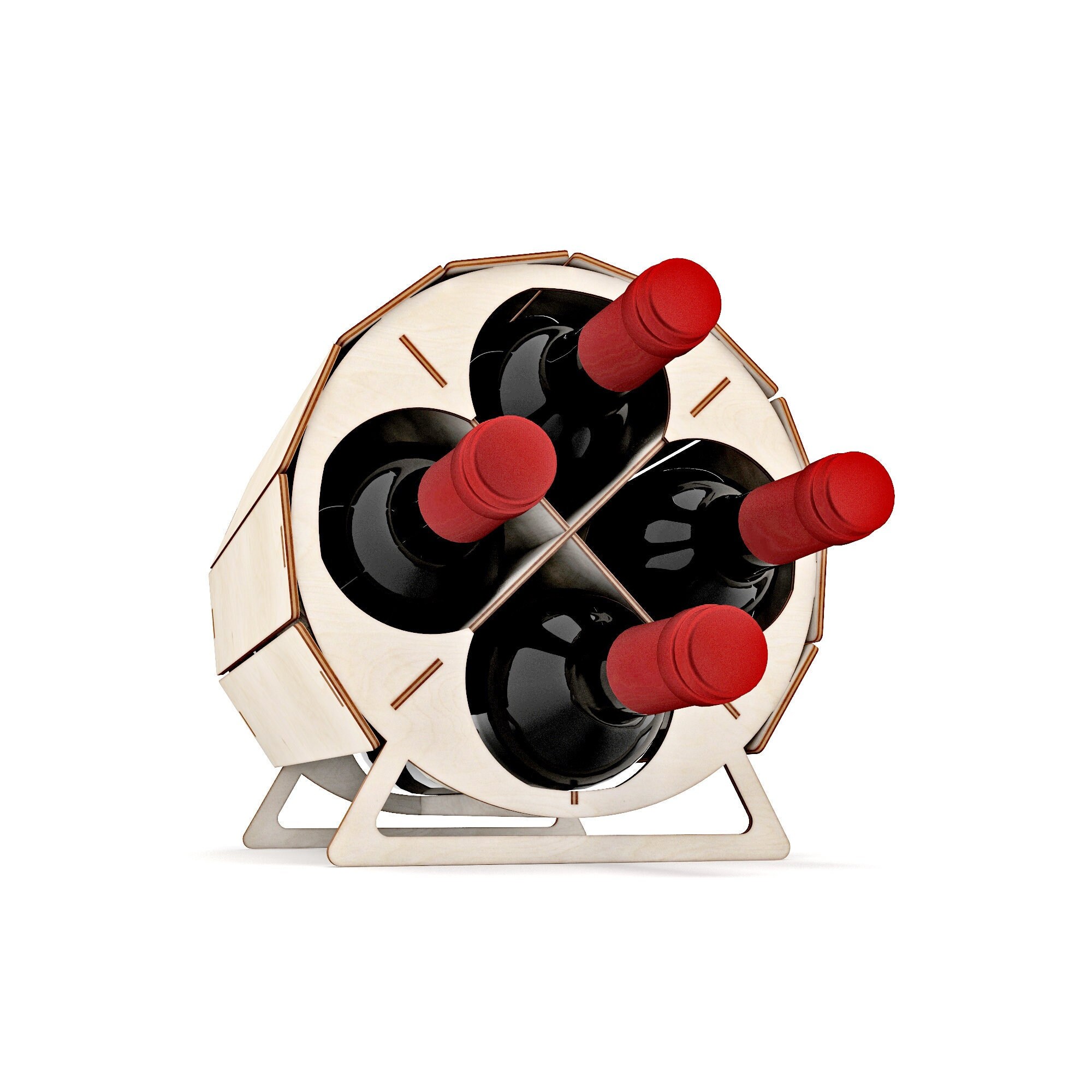 263-wine Box Vector for CNC Svg Vector File, Vector Cut File, Cnc File ...