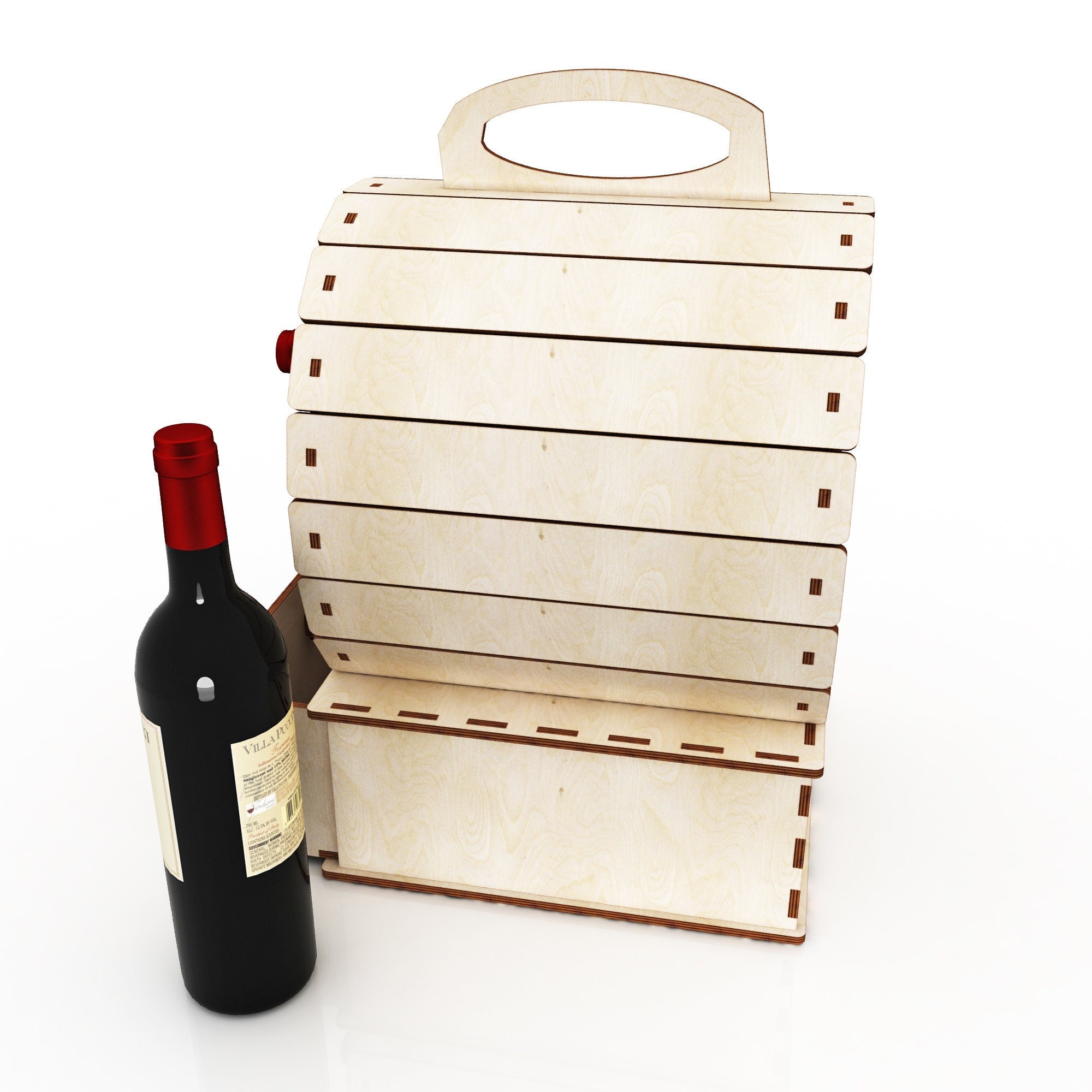 274-wine Box Vector for CNC Svg Vector File, Vector Cut File, Cnc File ...
