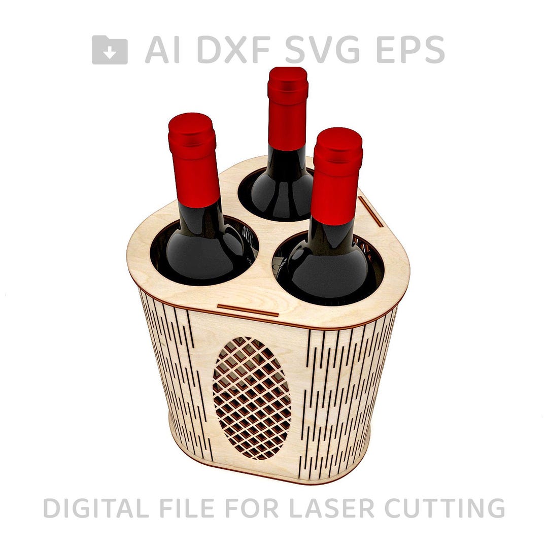 248-wine Box Vector for CNC Svg Vector File, Vector Cut File, Cnc File ...