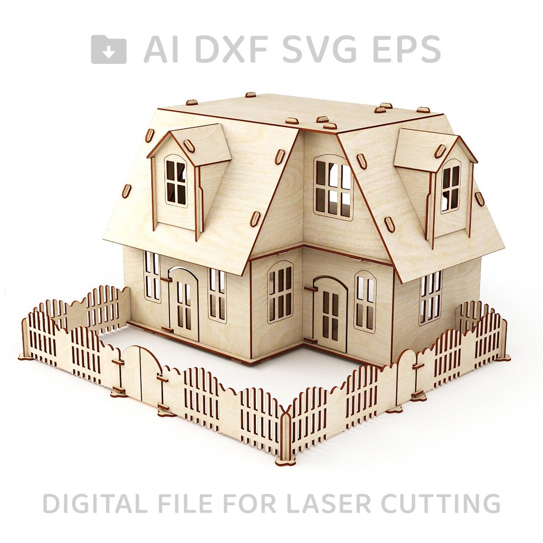 076-dollhouse Vector for CNC Svg Vector File, Vector Cut File, Digital ...