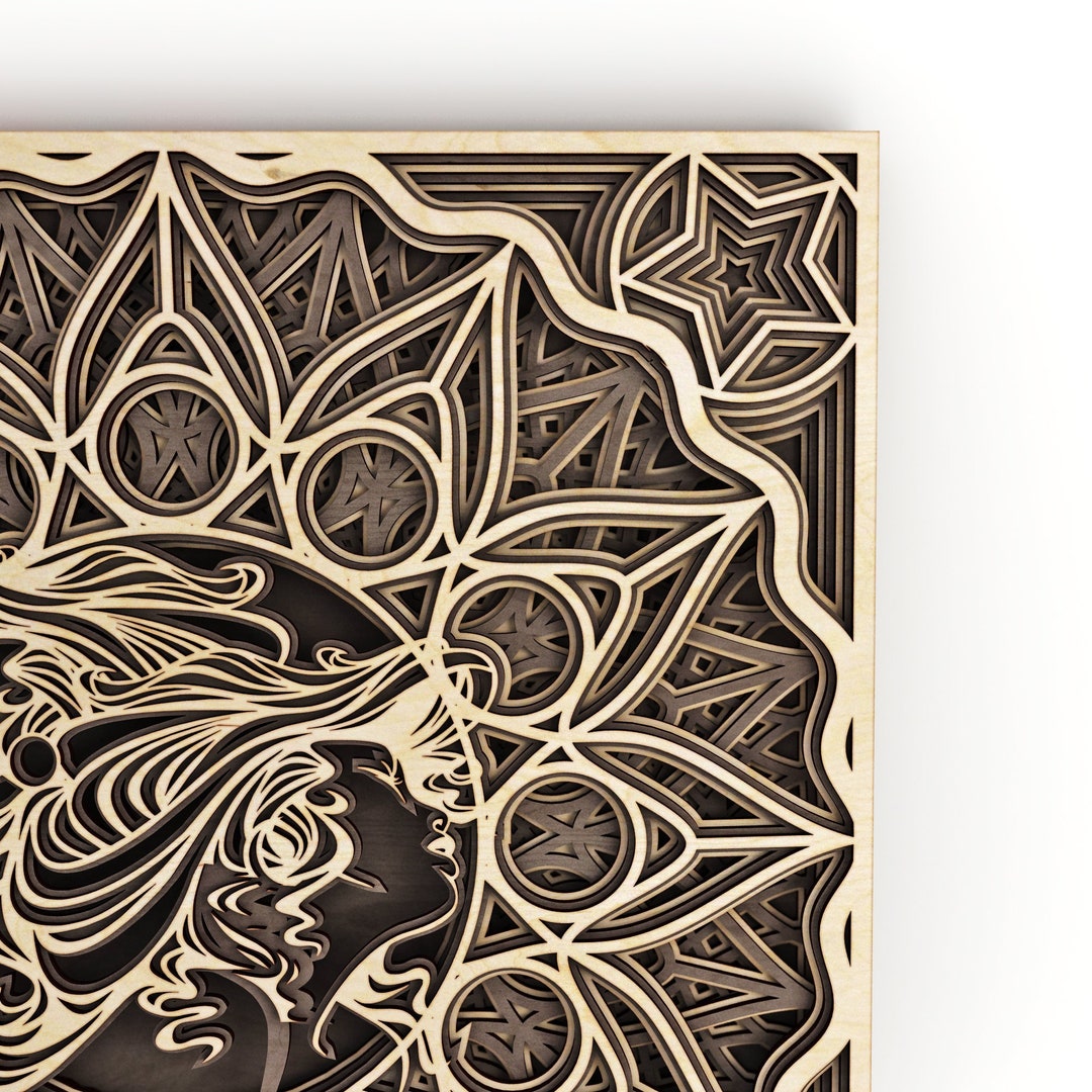 190-set of 12 Wooden Multilayer Zodiac Signs Vector for CNC Svg Vector ...