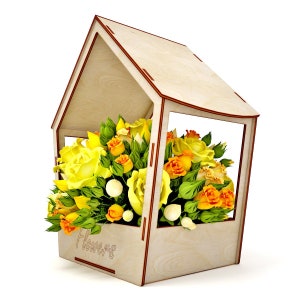099-flower Box Vector for CNC Svg Vector File, Vector Cut File, Digital ...