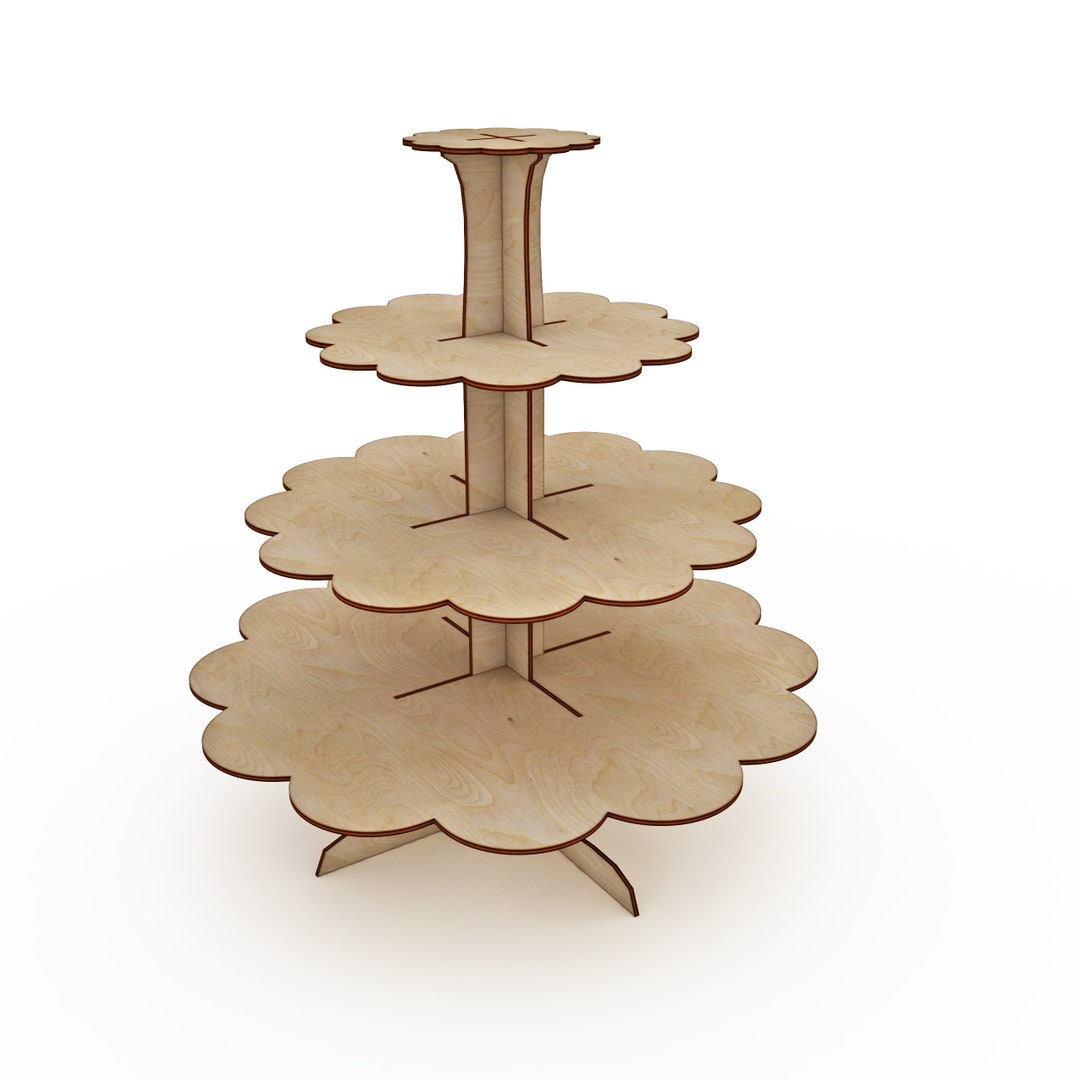 023-cake Stand Vector for CNC Svg Vector File, Vector Cut File, Digital ...