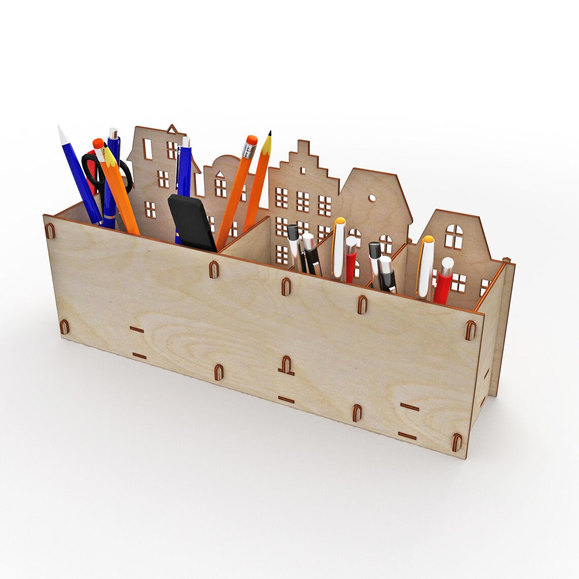 Pencil Holder Vector for CNC Svg Vector File Vector Cut File - Etsy