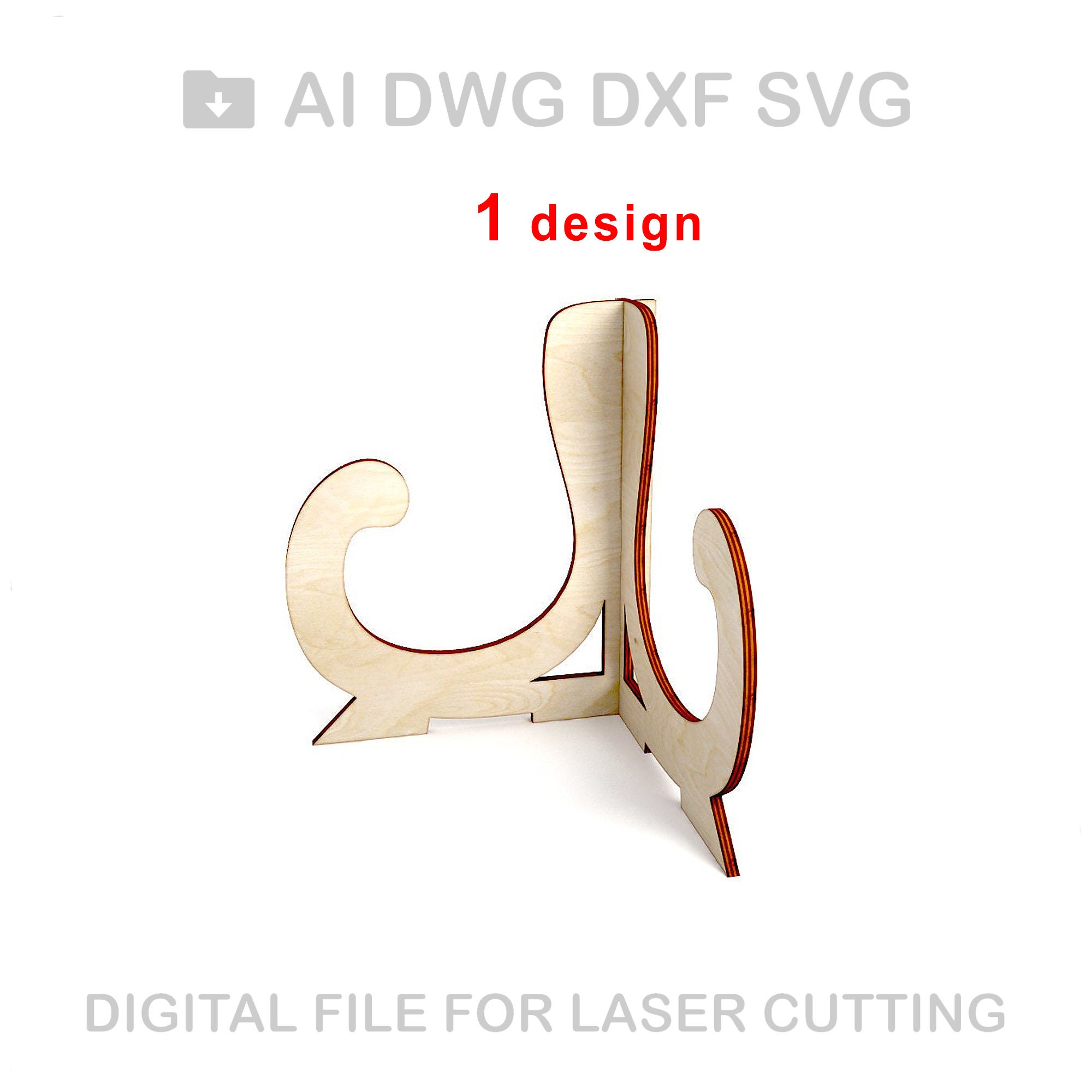 Plate Stands Vector for CNC Svg Vector File Vector Cut File - Etsy