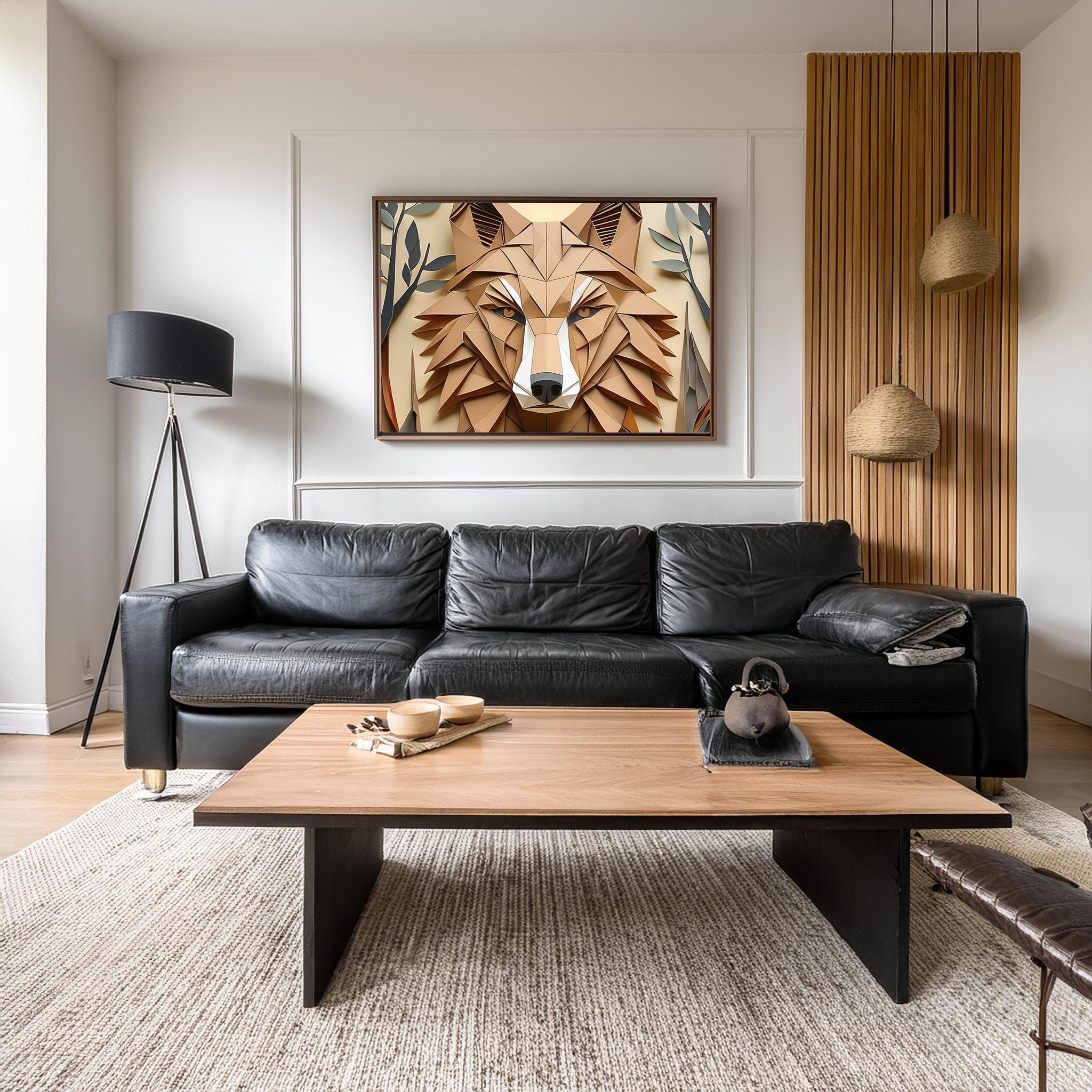 WOLF Digital File - Geometric, Origami, Ai-generated Art - Ready to ...