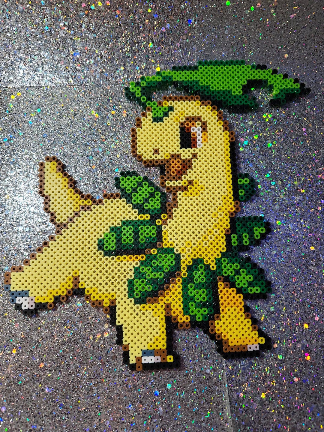 Pokémon Bayleef Perler Bead Art - Etsy
