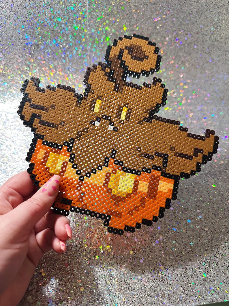 Pokémon Pumpkaboo Perler Bead Art - Etsy