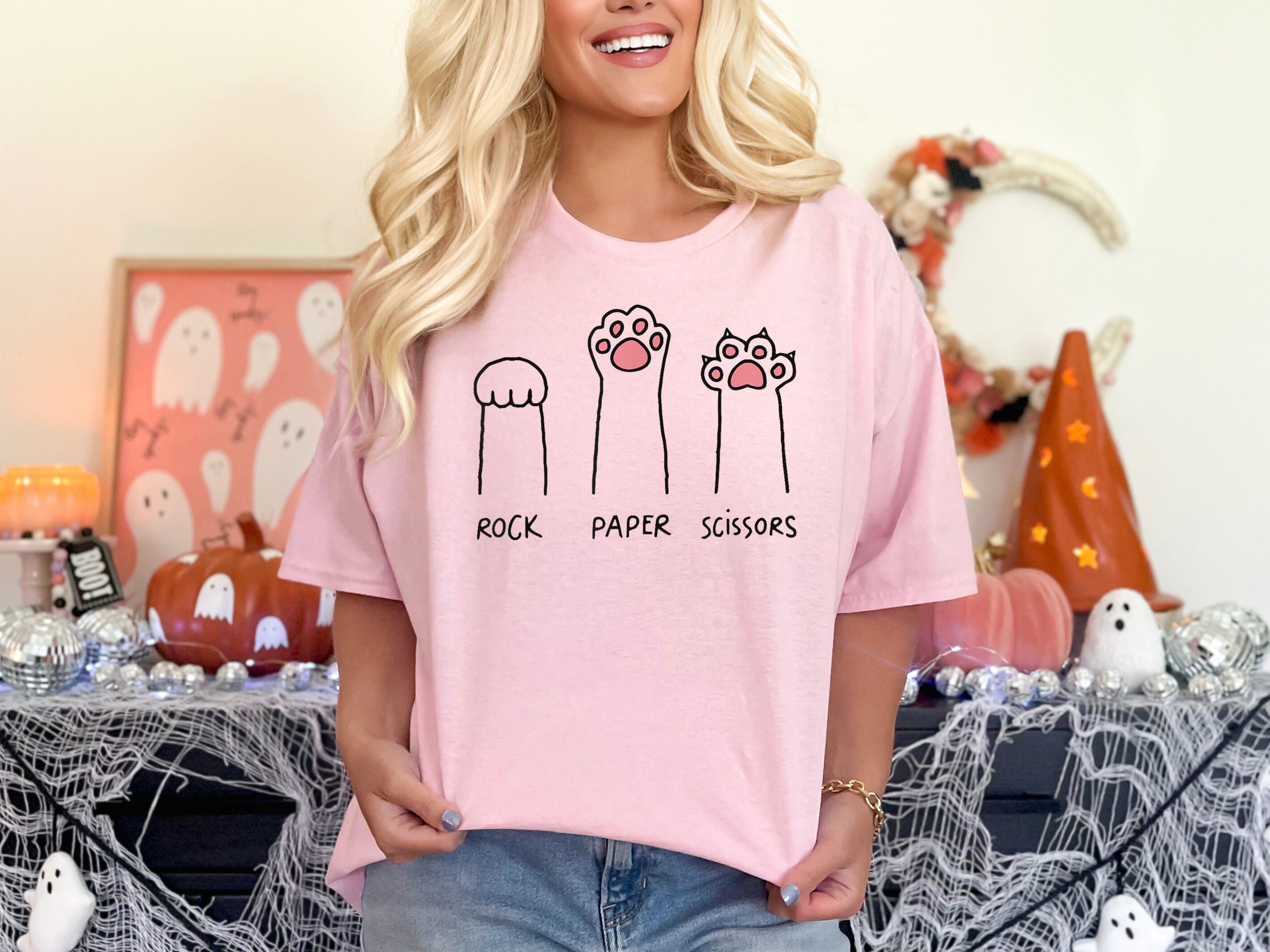 Rock Paper Scissors Cat Paws Cute Kitten Lover Cat, Cat Lover, Rock ...