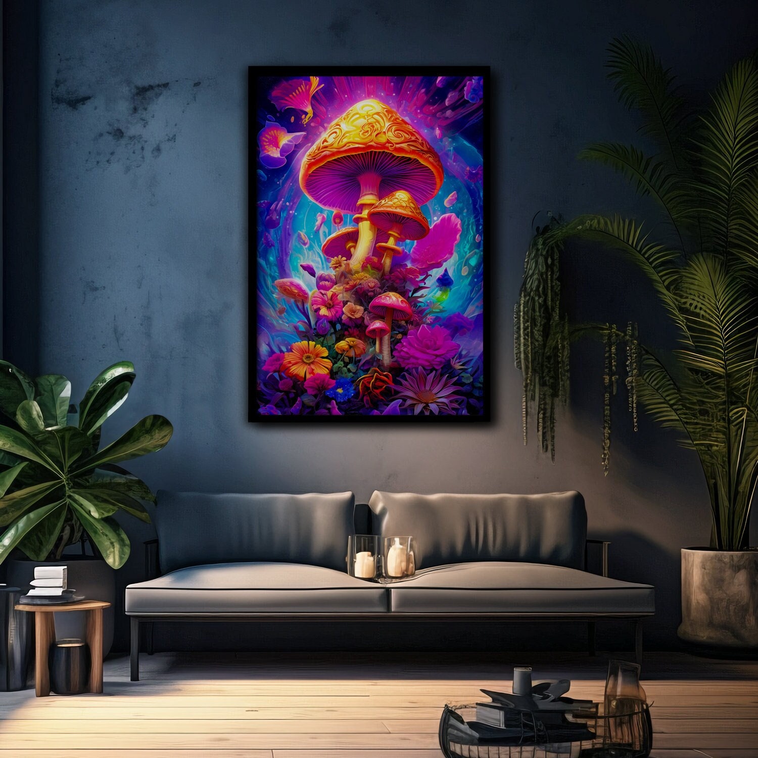 Magic Mushroom Poster Fungi Poster Psychedelic Poster - Etsy