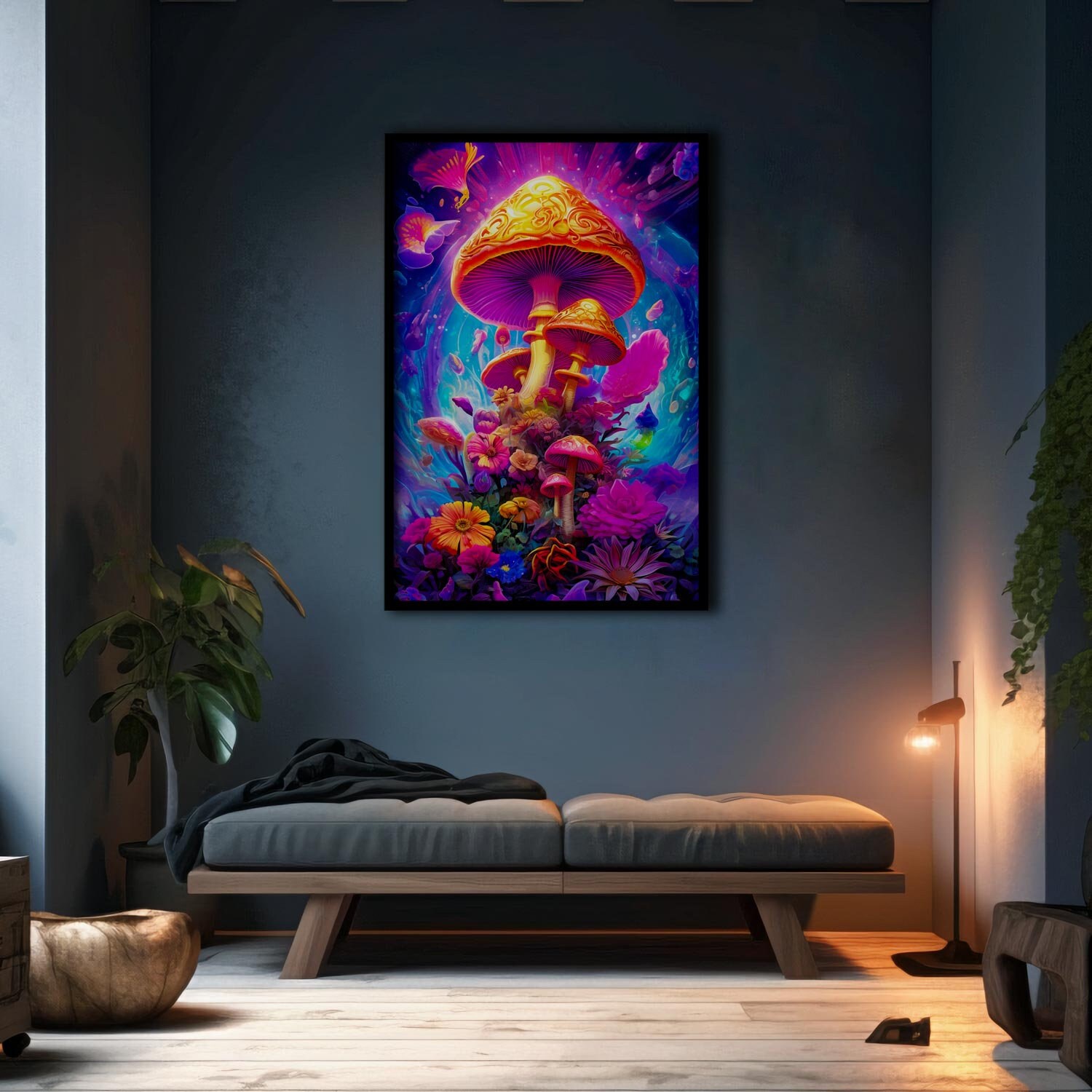 Magic Mushroom Poster Fungi Poster Psychedelic Poster - Etsy
