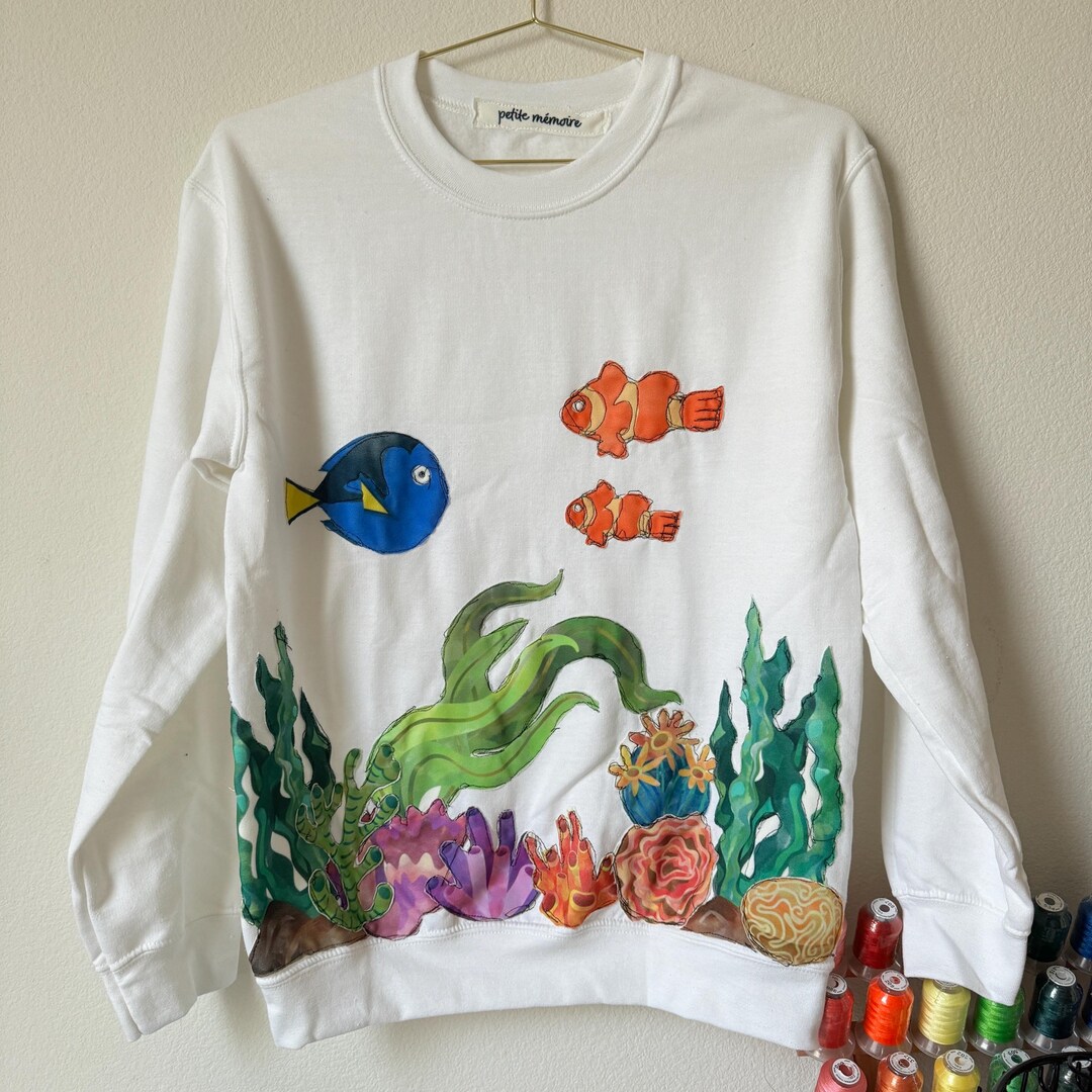 Clownfish and Blue Tang Under the Sea Sweater - Etsy