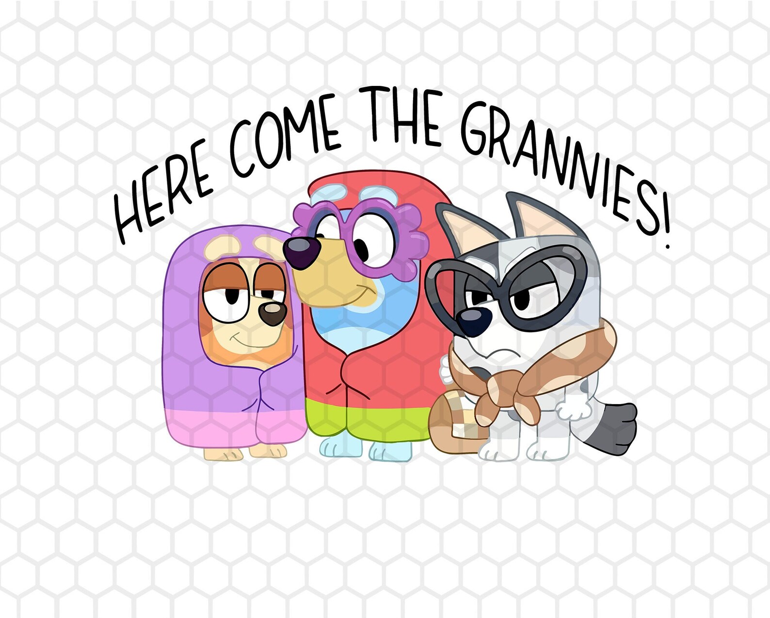 Bluey Here Come the Grannies PNG, Nice Parking Spot Rita Grannies Bluey ...