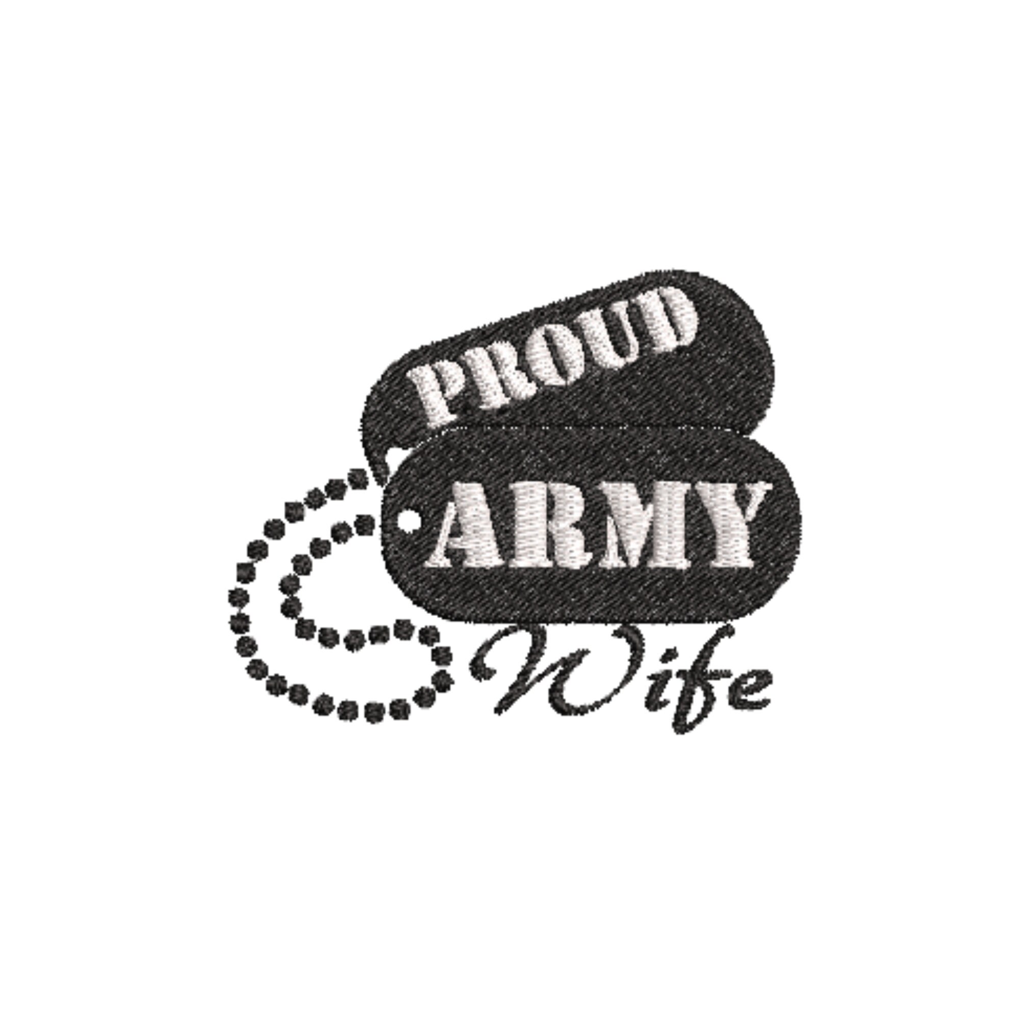 U.S Military Soldier Navy Army Air Force Wife Embroidery Digital Pes ...