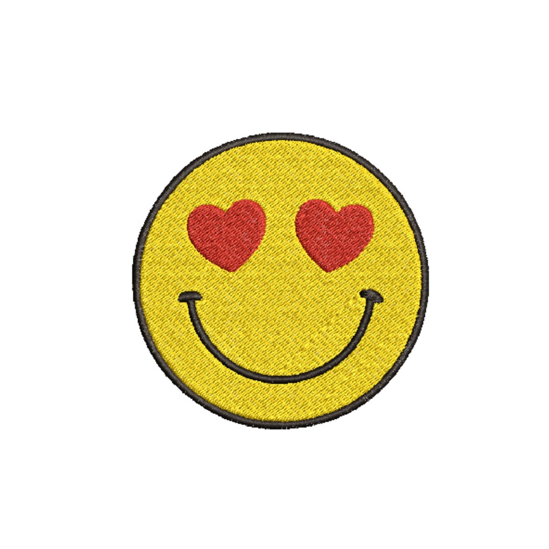 Heart Smiley Face Embroidery Machine Digital Pes File Listing for Digitizing Service, Image ...
