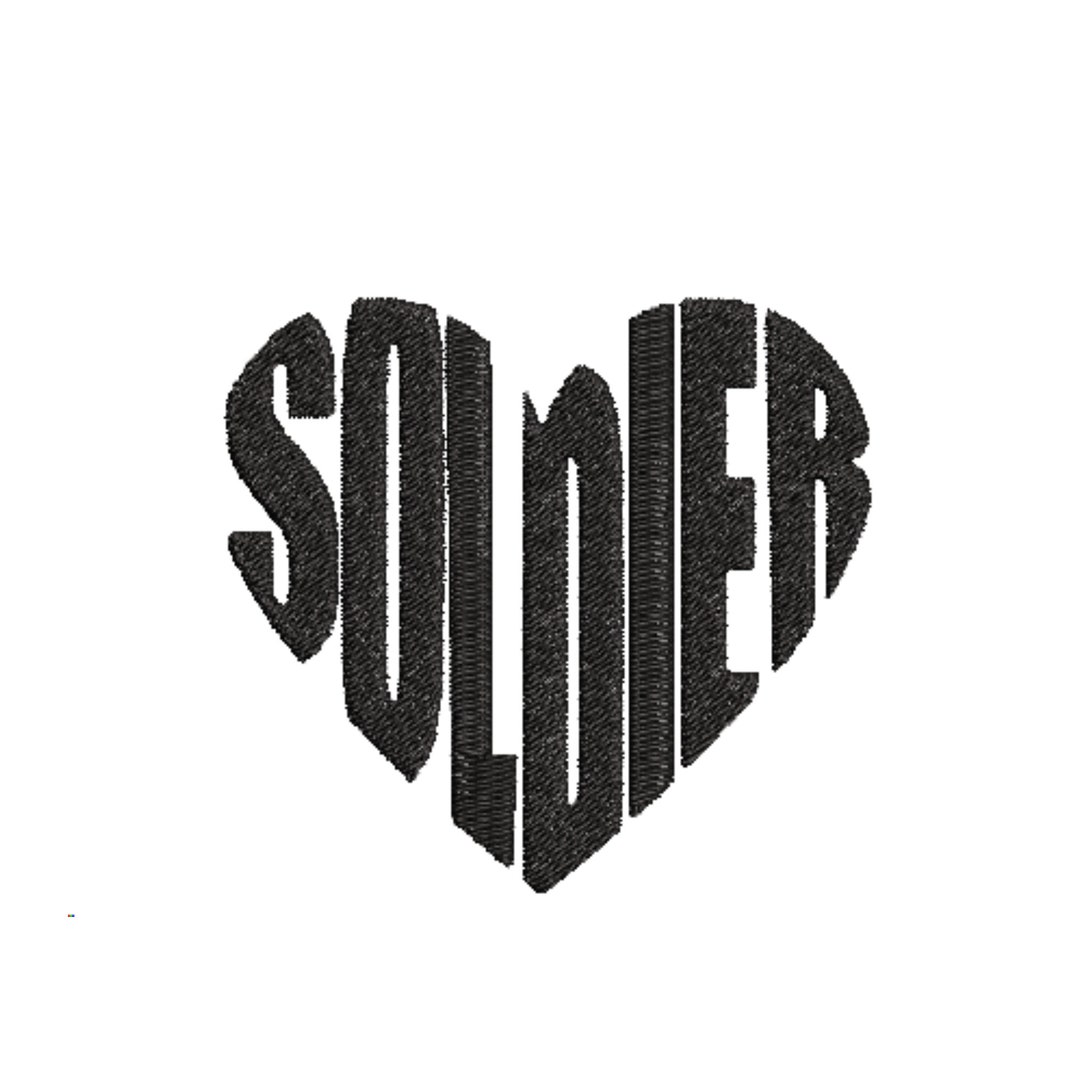 Solider Military Heart Embroidery Digital Pes File Listing for ...