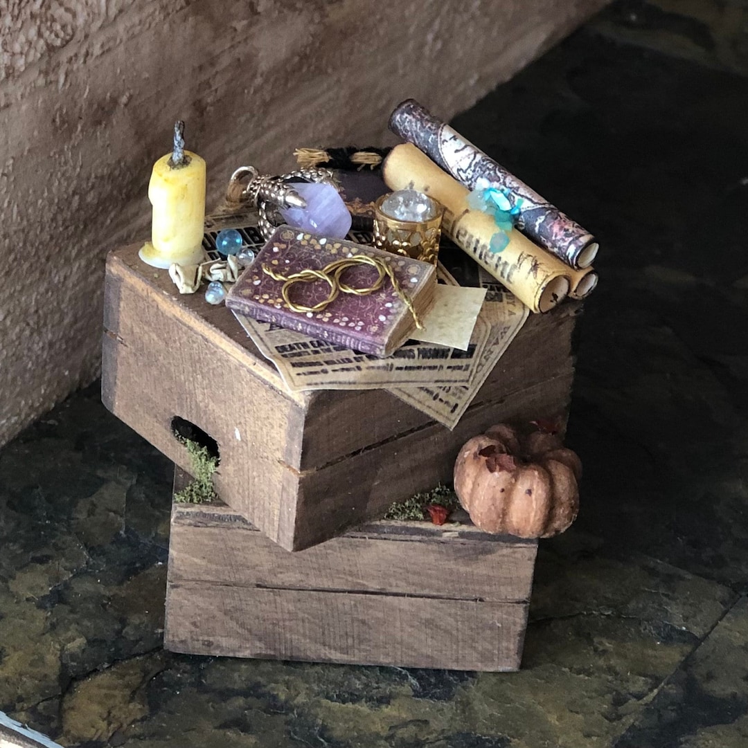 Dollshouse Witch/wizard Cluttered Crates - Etsy