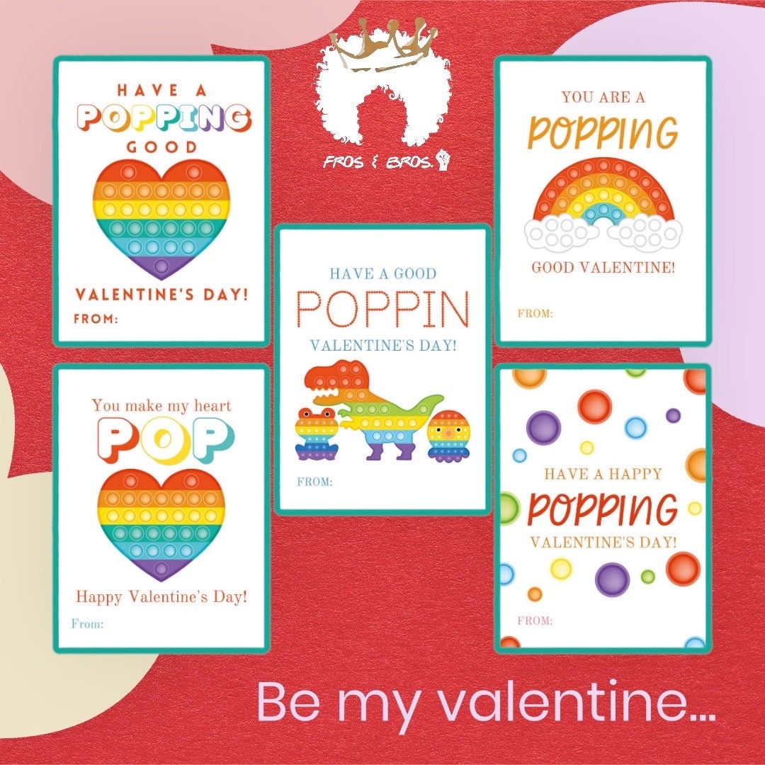 Pop It Valentines Kits, Non Candy Valentines, Classroom Gifts, Fidget ...