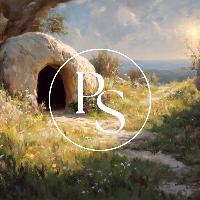 Easter He is Risen Christian Frame TV Art, Empty Tomb Resurrection ...