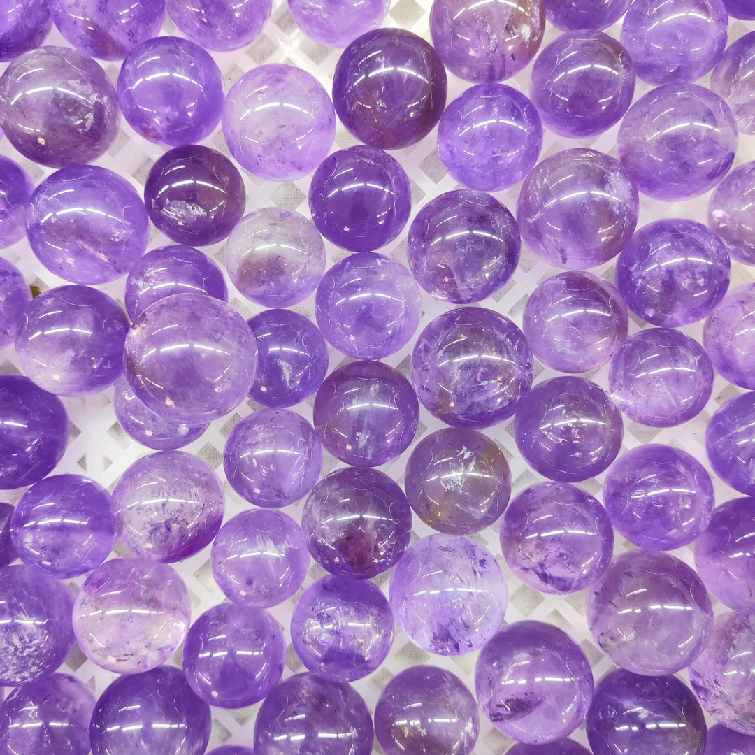2-3cm Grade AAA Amethyst Crystal Sphere Healing Crystal Ball - Etsy