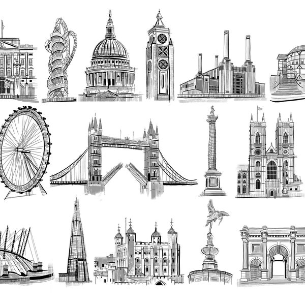 London Landmarks - Etsy