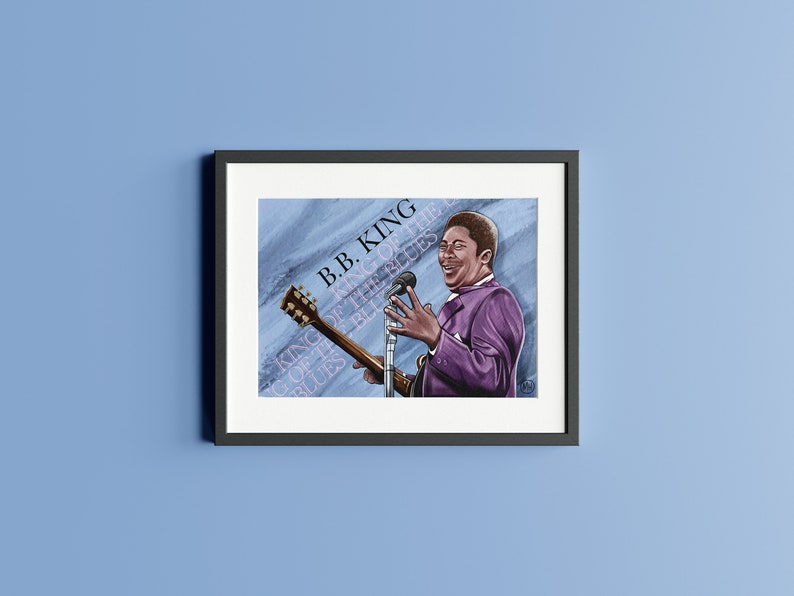 B.B. KING Portrait I Music Art Print I Mh-illustrates - Etsy