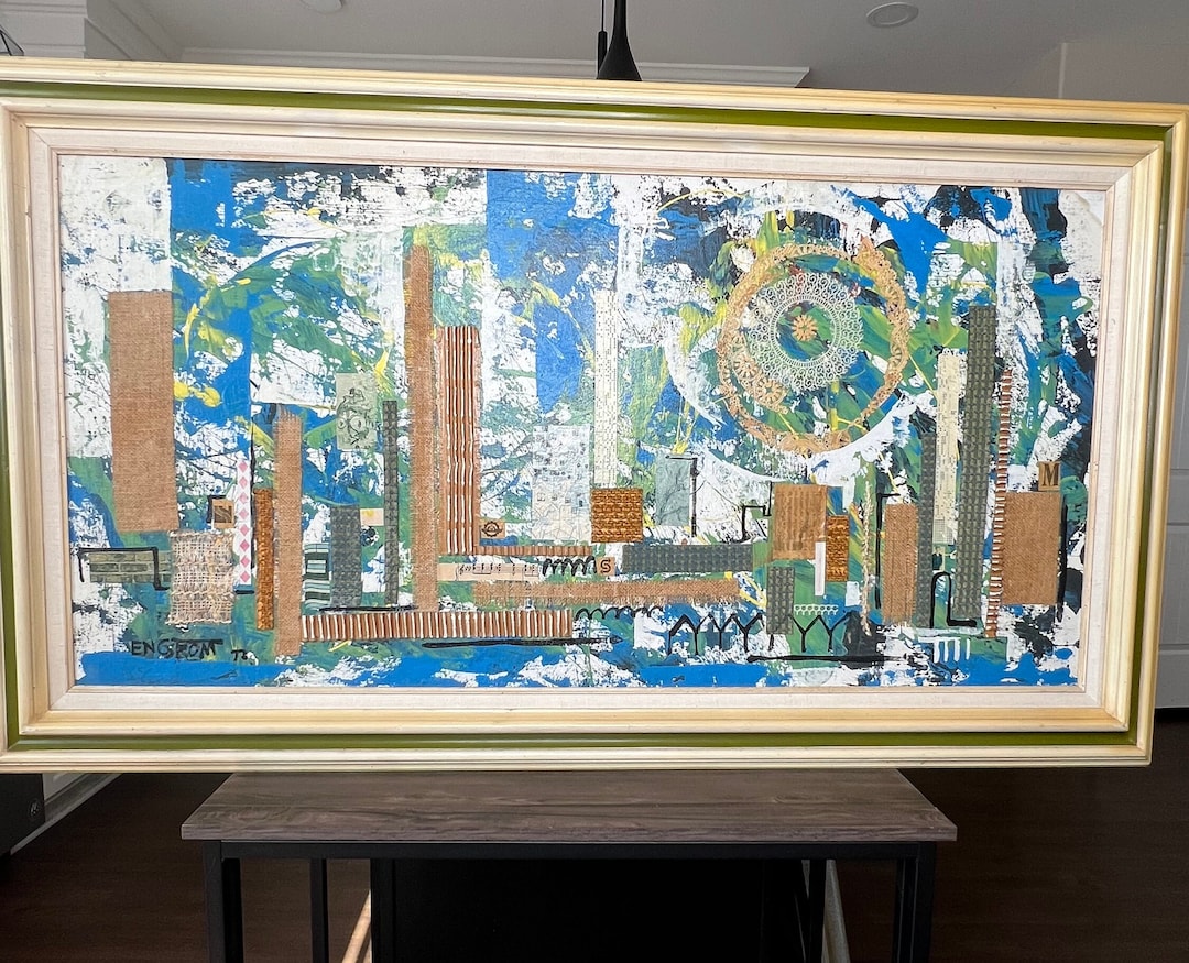 Downtown Houston by Magnus Engstrom Mixed Media Abstract Painting ...