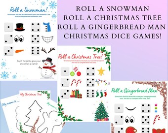Christmas Roll A Story Dice Game for Kids Holiday Story Game for ...