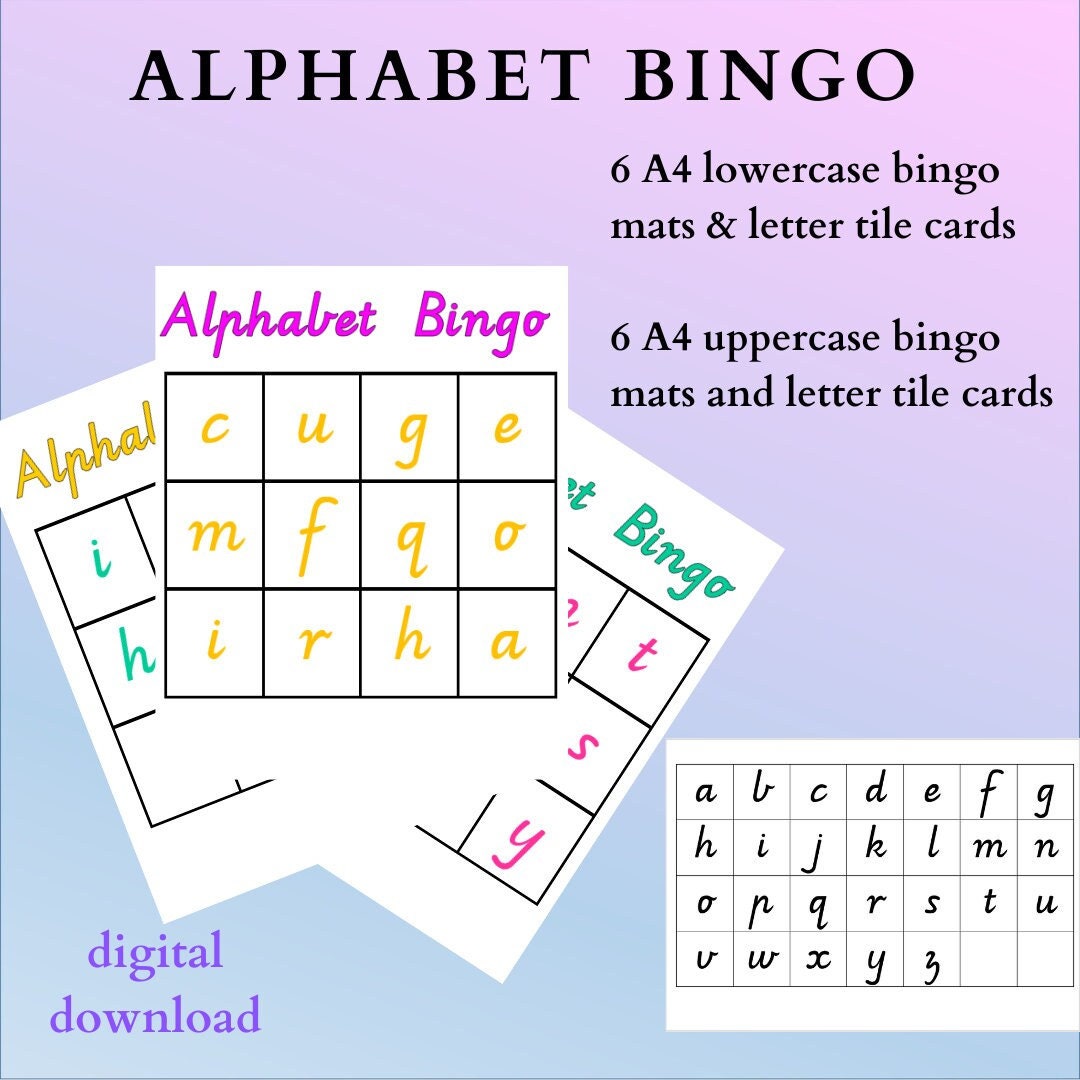 Alphabet Bingo - Etsy