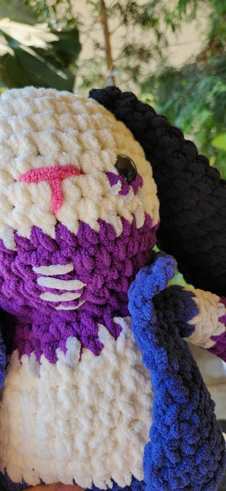 Villain Bunny 16 Inch Crochet Anime Plushie || Handmade Weeb Gift - Etsy