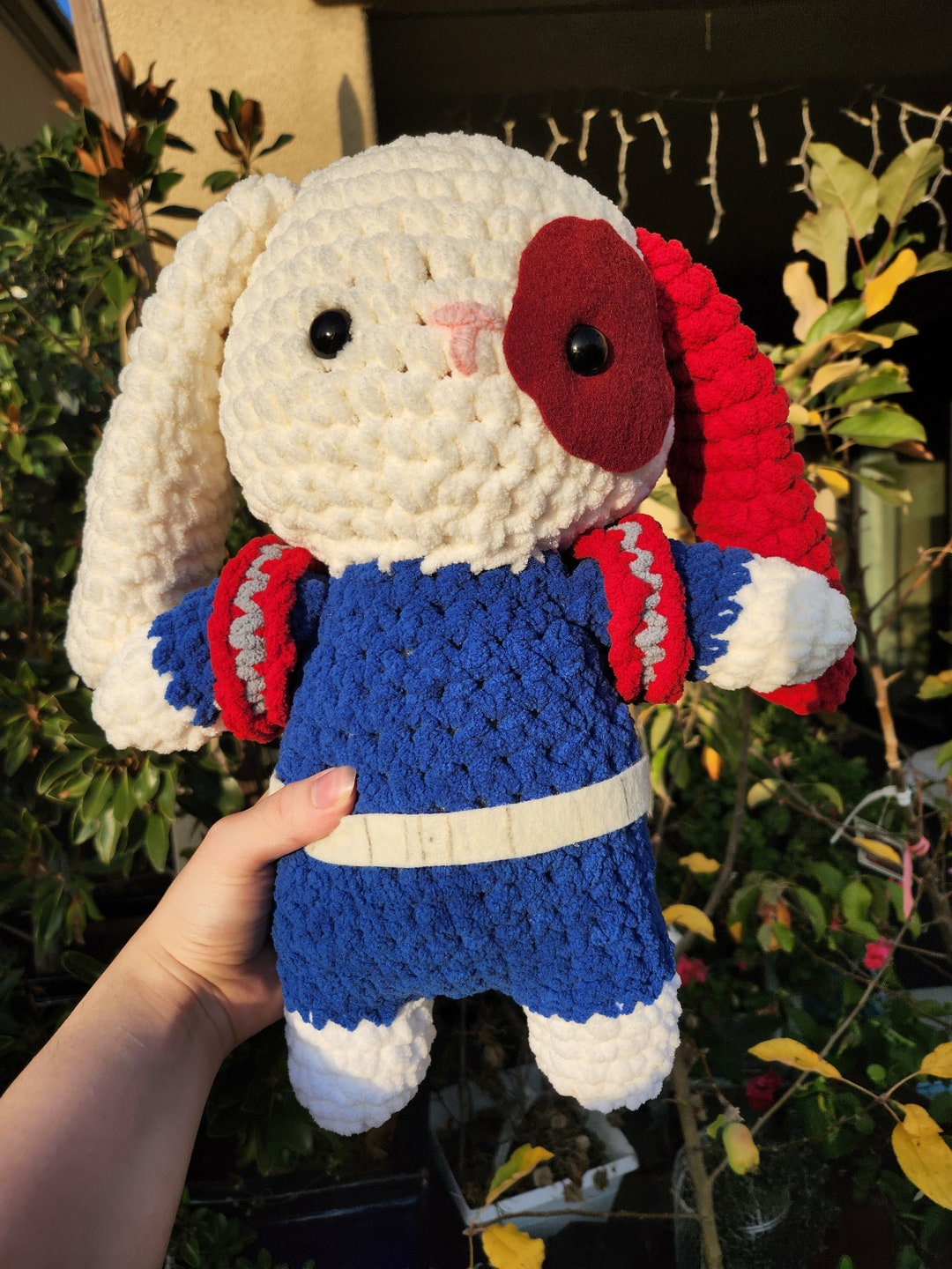 Half and Half Bunny Crochet Anime Plushie || Handmade Weeb Gift - Etsy