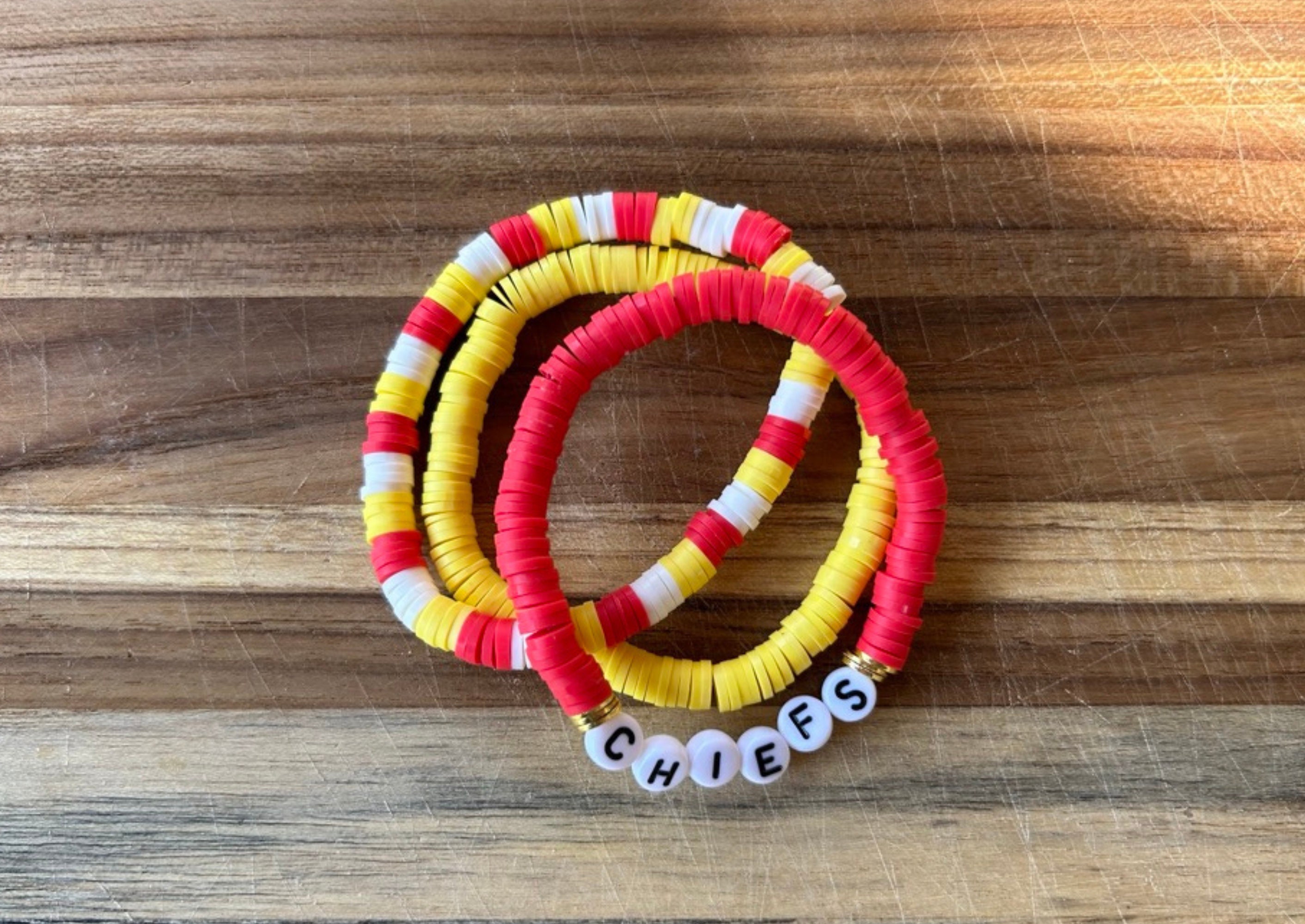 Kansas City Chiefs Bracelet | Football Bracelet | Chiefs Football ...