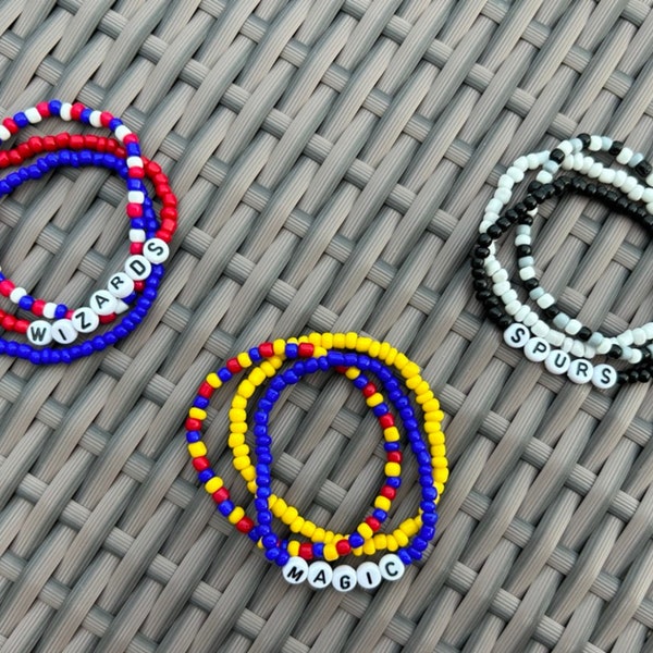 Custom Bead Bracelet Sports - Etsy