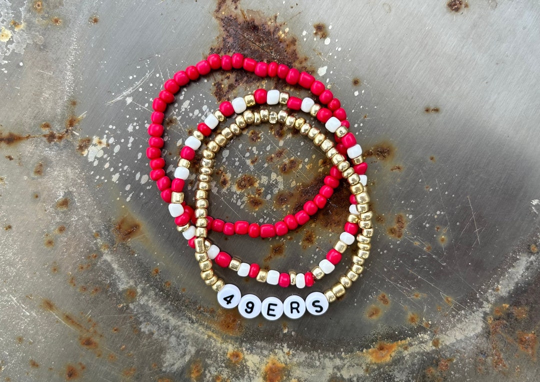San Francisco 49ers Bracelet | Football Bracelet | 49ers Football ...