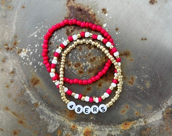 Custom San Francisco 49ers Bracelet - Etsy