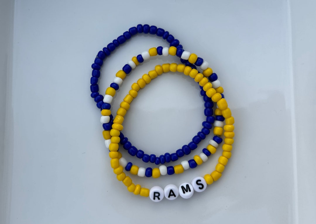 Los Angeles Rams Bracelet | Football Bracelet | Rams Football | Sports ...