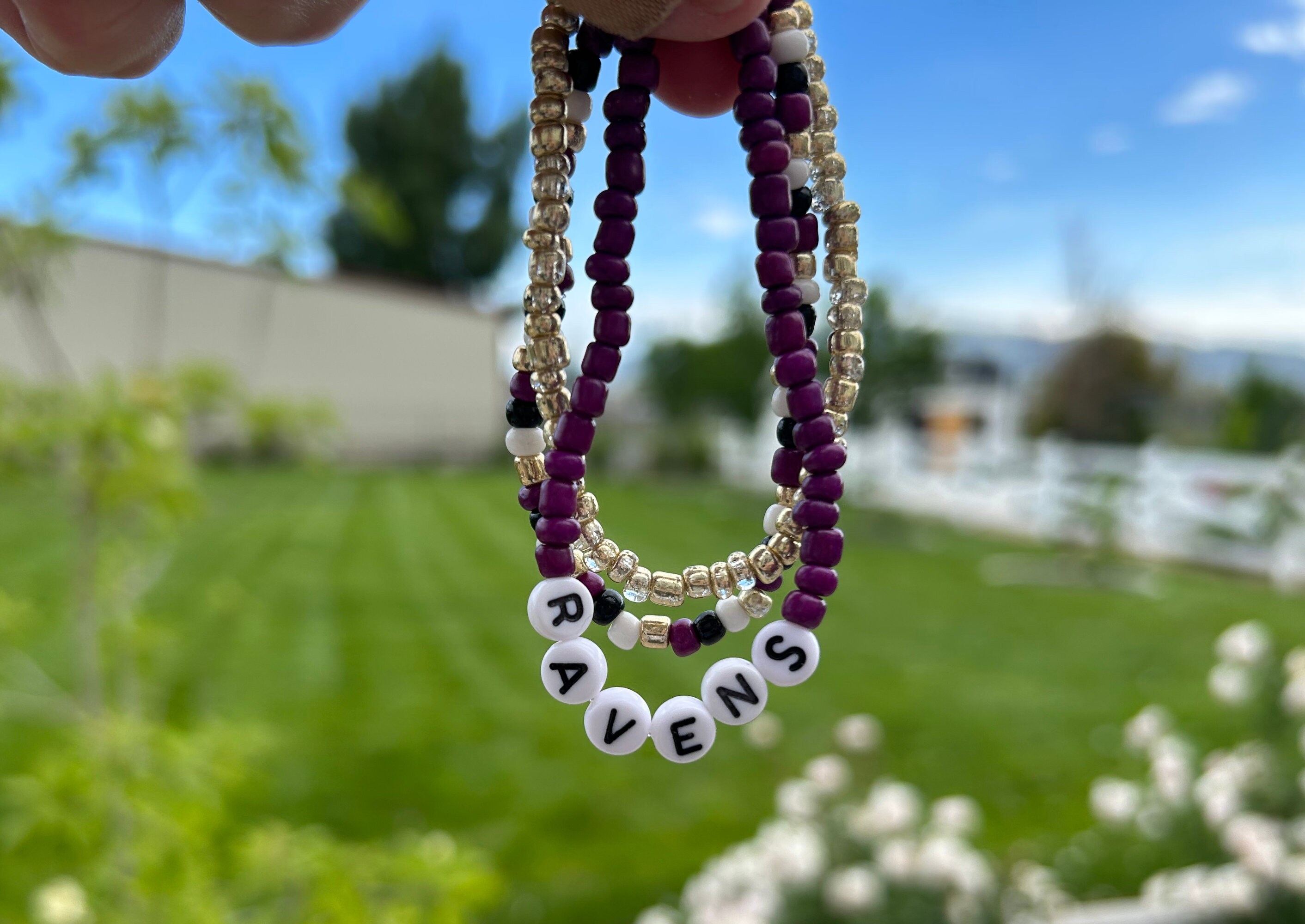 Baltimore Ravens Bracelet | Football Bracelet | Ravens Football ...