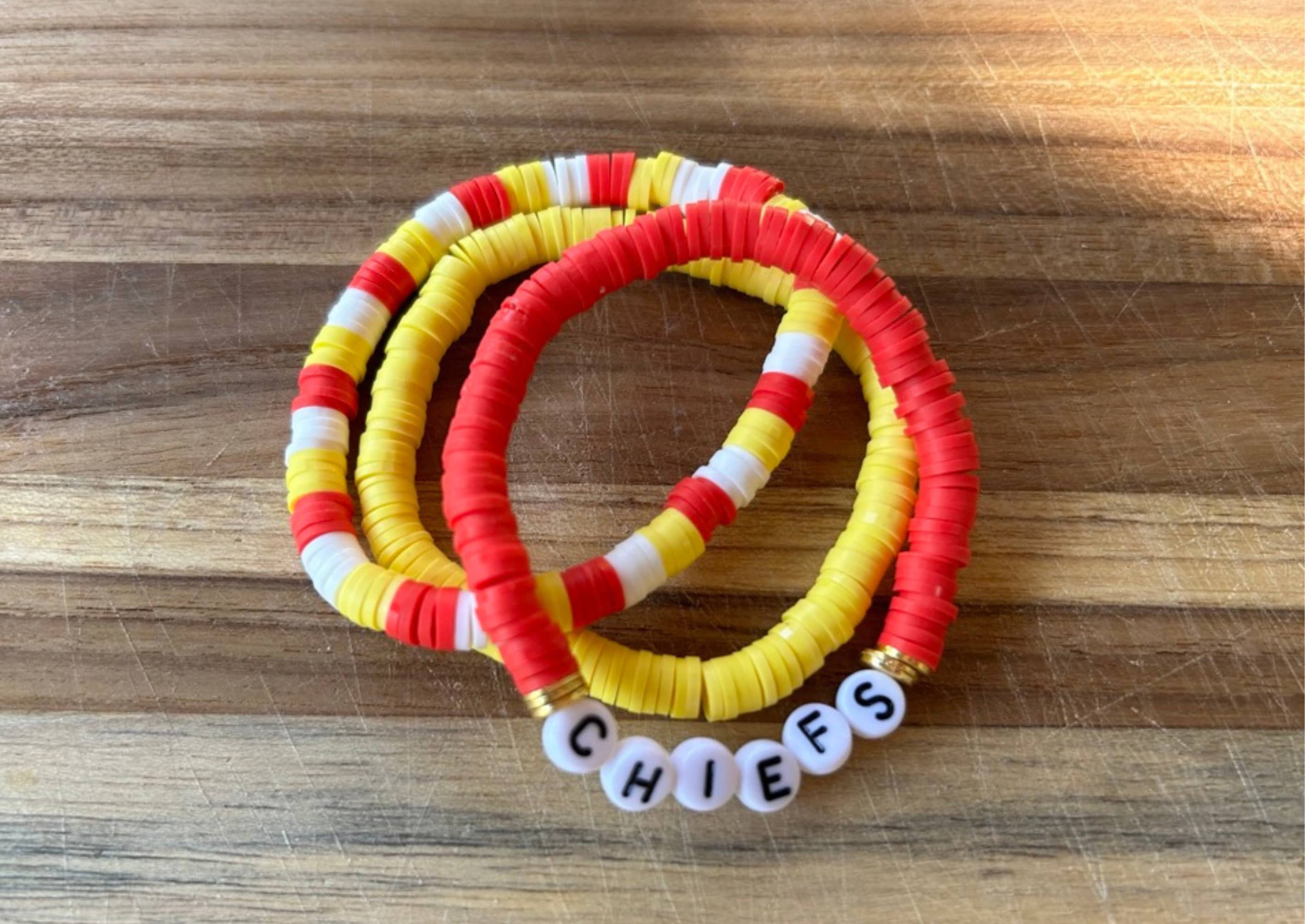 Kansas City Chiefs Bracelet | Football Bracelet | Chiefs Football ...