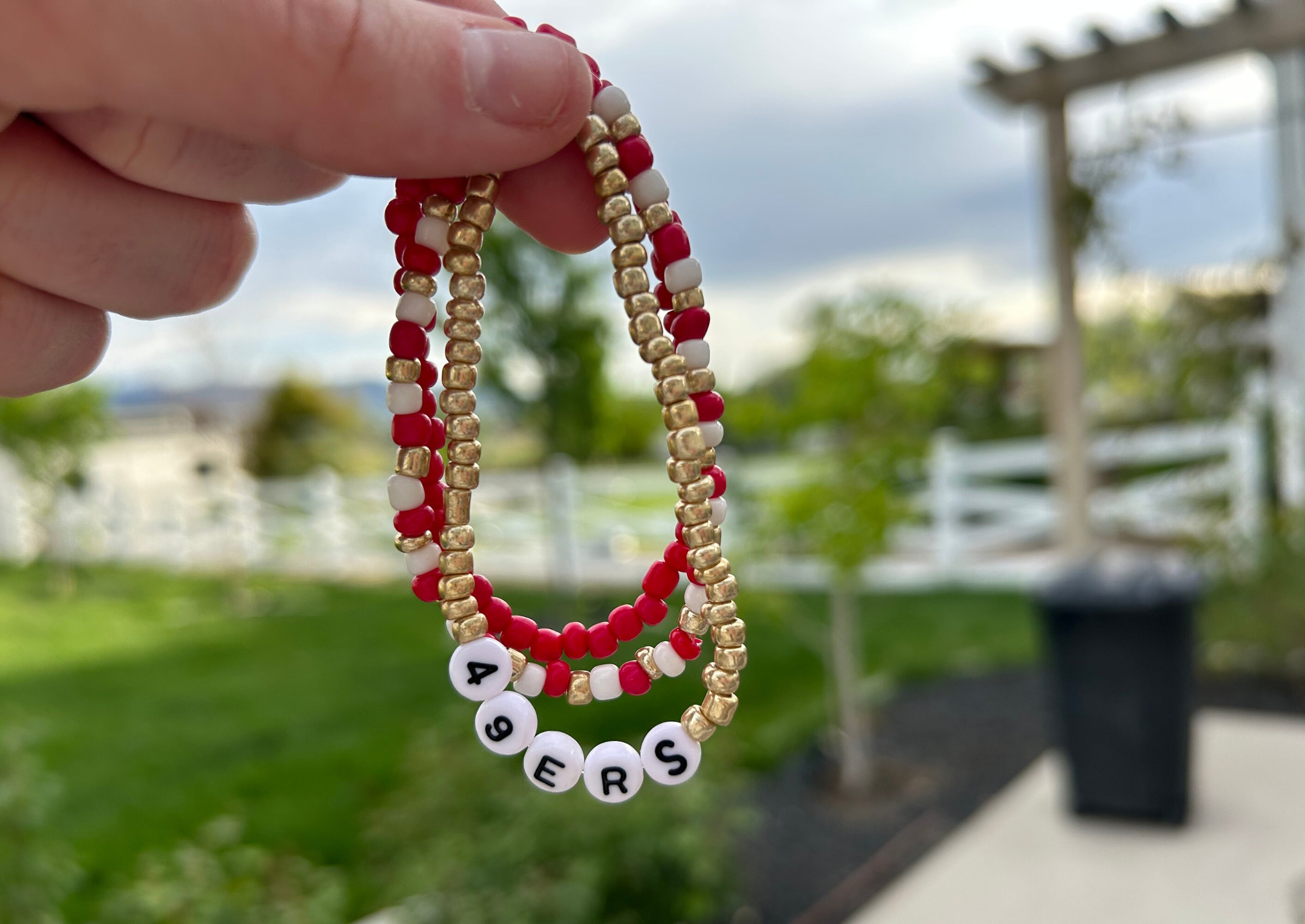San Francisco 49ers Bracelet | Football Bracelet | 49ers Football ...