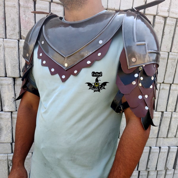 Leather Pauldron Gorget - Etsy