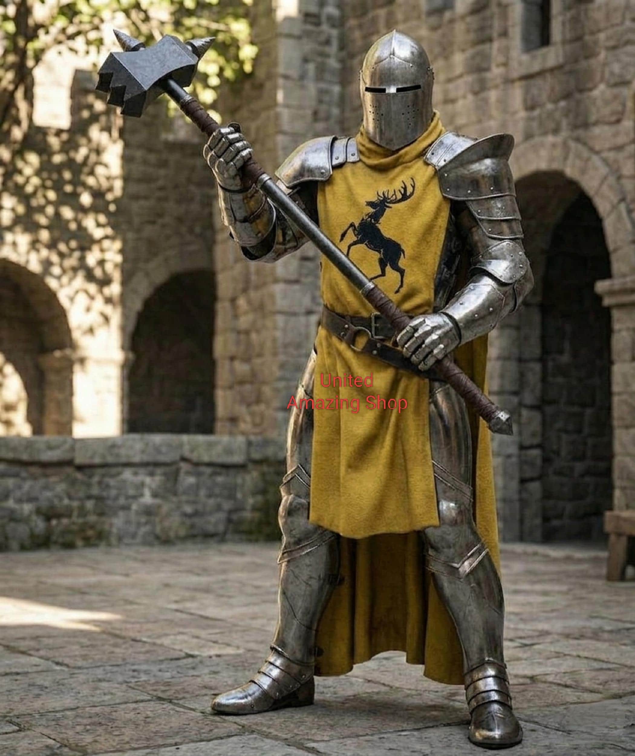 Baratheon Medieval Knight Larp Armor | Spoilers Fantasy Warrior Cosplay ...