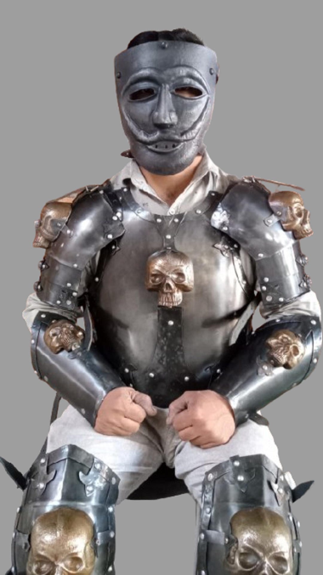 Undead Medieval Warrior Armor | Antique Knight Scary Skull Set | Fully ...