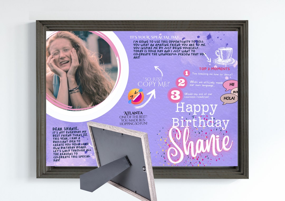Personalised Birthday Board, Birthday Poster, A3 Birthday Board ...