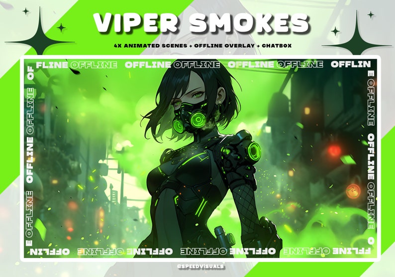 Viper Twitch Overlay / Valorant Overlays / Animated Scenes / Cute - Etsy