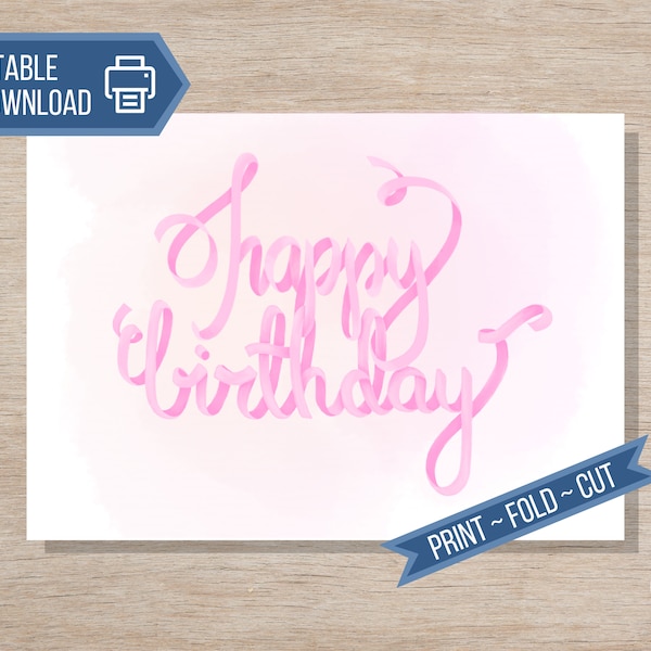 Happy Birthday Ribbon - Etsy