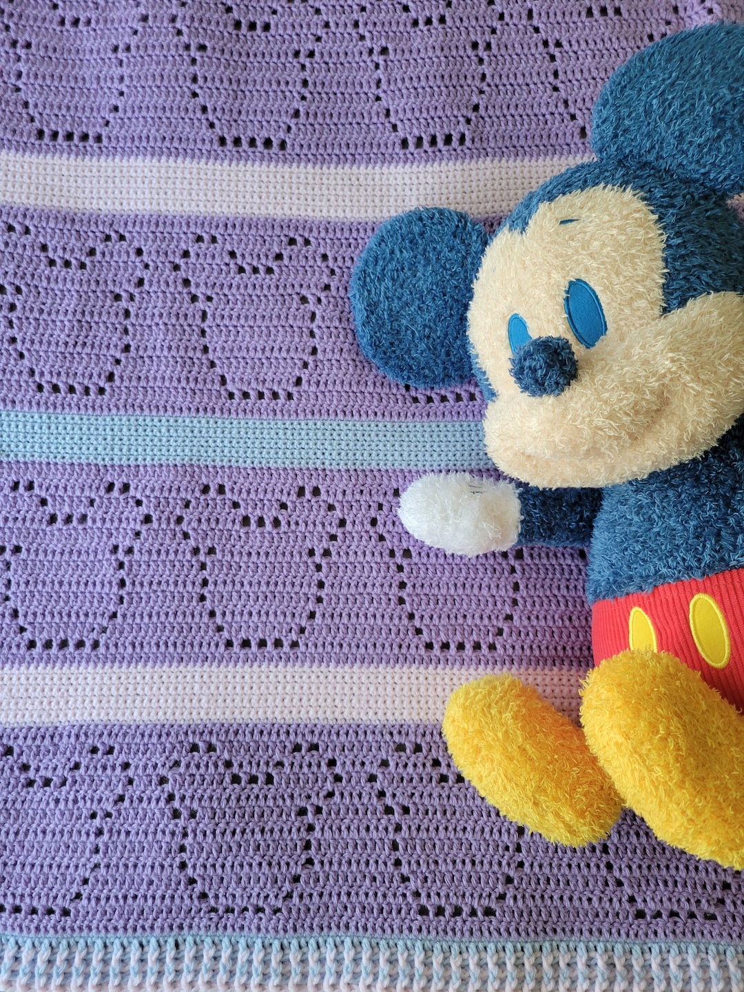 Mickey Mouse Inspired Blanket (***digital Pattern ONLY***) Baby Gift ...