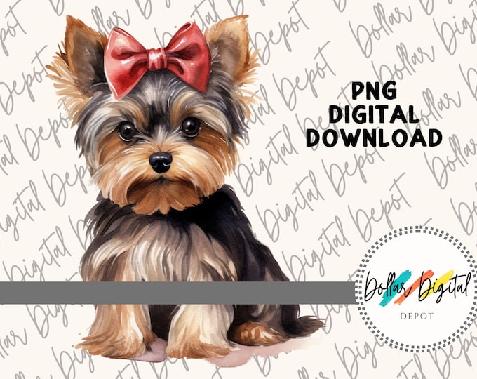 Yorkie Angel Art - Digital Download High Quality - Large File Size ...