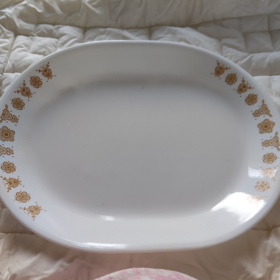 Corelle Serving Oval Golden Butterflies Platter. - Etsy